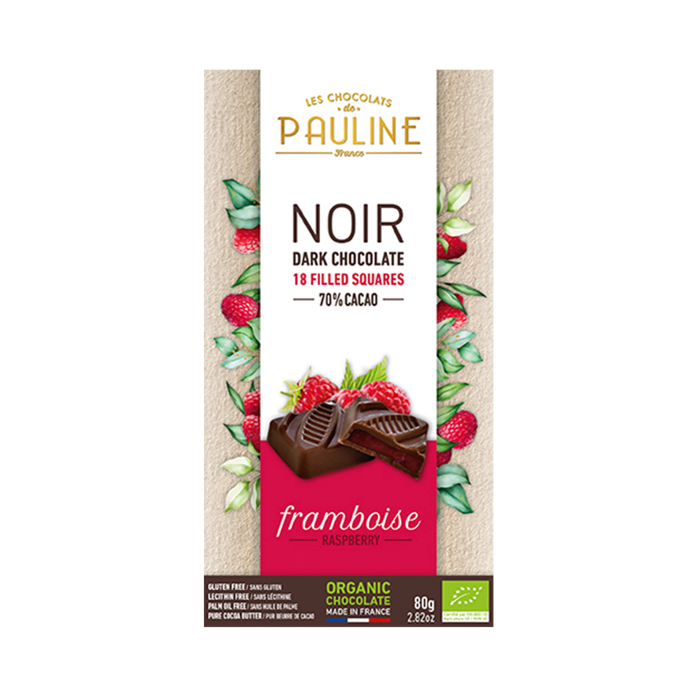 Chocolats de Pauline 18塊覆盆子70%黑巧克力 - 采盟免稅預訂網